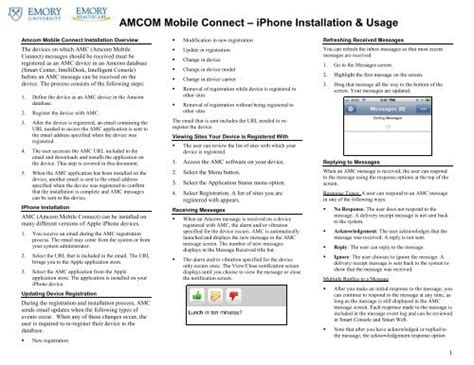 Amcom Mobile Connect Iphone Installation And Usage Ecit