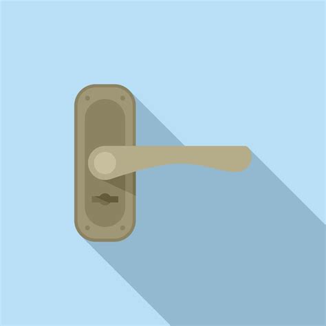 Door Handle Key Icon Flat Vector Knob Lock 14860241 Vector Art At Vecteezy