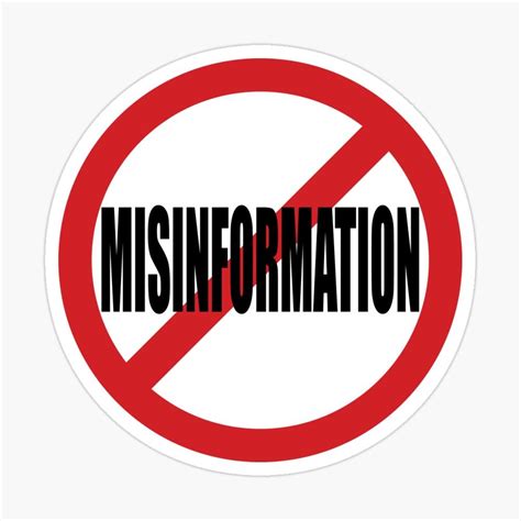 Prohibited Misinformation Sign Sticker Support Artist On Redbubble