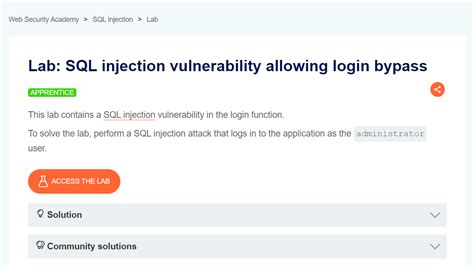 sql injection vulnerability allowing login bypass