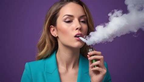 Premium Photo A Portrait Of Woman Vaping