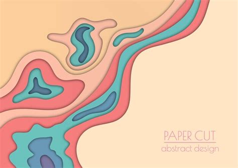 Premium Vector 3d Layout Of The Cover Banner Leaflet In The Style Of Cut Paper Abstract Smooth