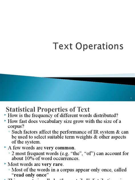 2 Text Operation Pdf Search Engine Indexing Information Retrieval