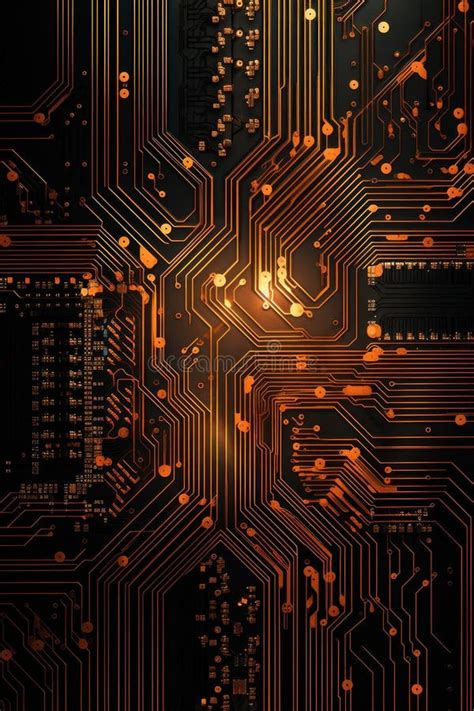 Inner And Outer Circuit Board Motherboard Abstract Background