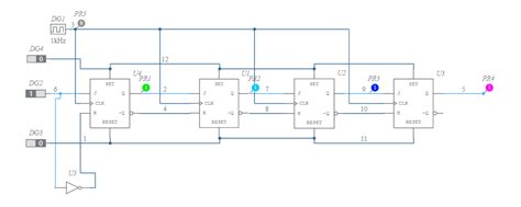 4 Bit Shift Register Multisim Live