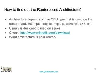 GLC Webinar Limiting Bandwidth Using Mikrotik PDF Computer Networking Computing