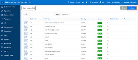 How To Create A State Under State Master In Fresa