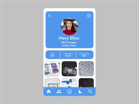 User Profile Ui Behance
