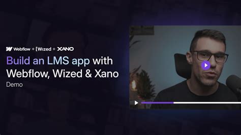 Build An Lms App Flowacademy With Webflow Wized Embed 2 And Xano Demo Rwebflow