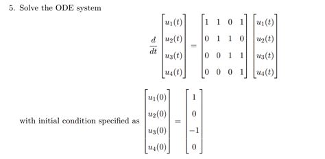 Solved Solve The ODE System Chegg