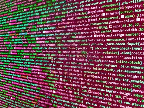 Writing Program Code On Computer Developing Programming Binary Code