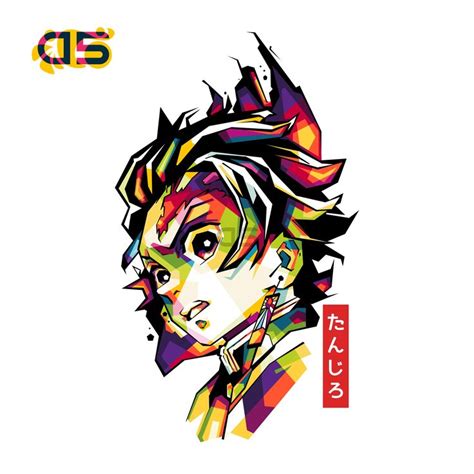 Tanjiro Demon Slayer Wpap Wpap Minimalist Drawing Pop Art