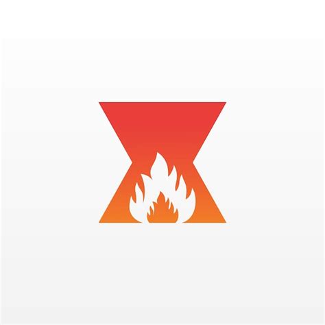불꽃 문자 X 로고 디자인 벡터 템플릿 화재 불꽃 회사 브랜딩을 위한 아름다운 로고타입 디자인 프리미엄 벡터