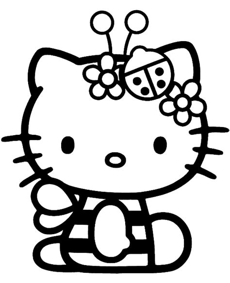 Pagina Da Colorare Di Hello Kitty Bee Disegni Da Colorare Stampabili Gratuiti