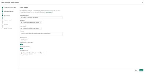 “automating report distribution with dynamic subscriptions in power bi