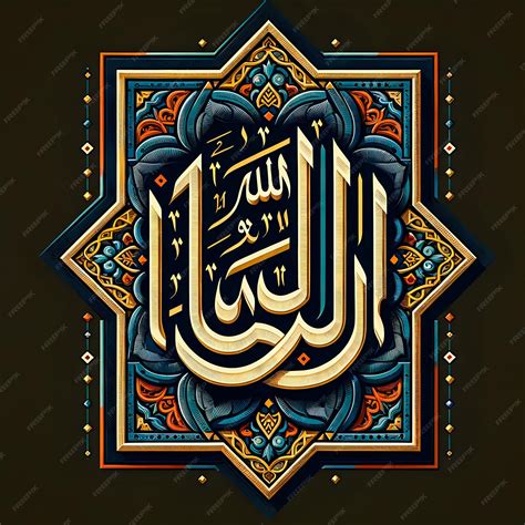 Premium Ai Image A Traditional Arabic Calligraphy Piece In The