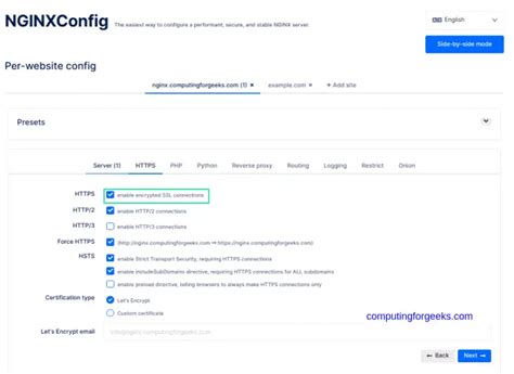 Easily Generate Nginx Configuration Files Using NGINXConfig ComputingForGeeks