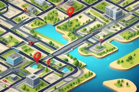 Premium Photo Destinations Isometric Gps Tracking Map Track