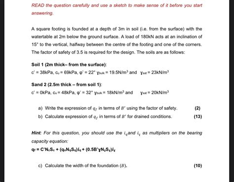 Calculate Expression Of Q In Terms Of B For Drained