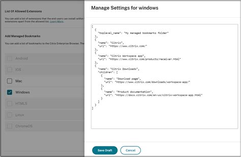 Manage Citrix Enterprise Browser Through Global App Configuration Service