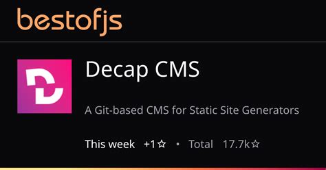 Best Of Js • Decap Cms