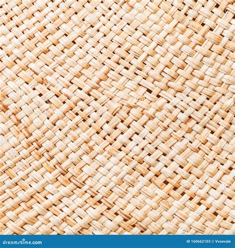 Textura De Sombrero De Paja De Fibras De Rafia Entrelazadas Imagen De
