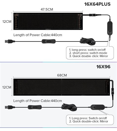 LED Matrix Pixel Panel Bluetooth APP USB 5V Flexible Addressable RGB Pattern Graffiti Scrolling