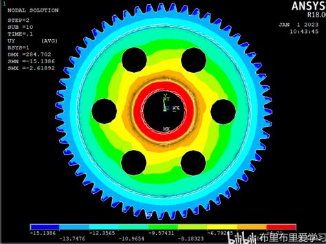 Ansys Apdl 齿轮 3d单元实体模型 哔哩哔哩