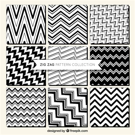 Premium Vector Variety Of Decorative Zig Zag Patterns