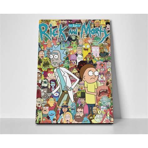 Rick And Morty Characters Poster Or Wrapped Canvas Walmart Business