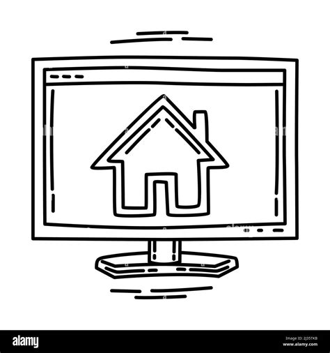 web homepage part of computer and operating system hand drawn icon set