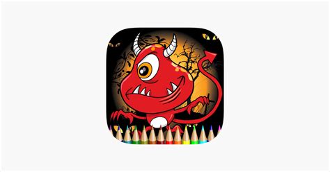 ‎app Store에서 제공하는 유령 색칠 공부 무료 게임 Hd는 두개골과 더 함께 그려 악마 색상을 알아보기