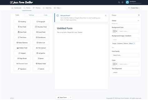 Form Builder Jazz Forms