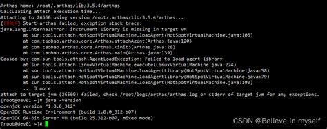 解决arthas启动失败arthas启动报错 Csdn博客
