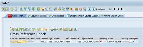 SAP Transport Request Sequencing Checks Discovering ABAP