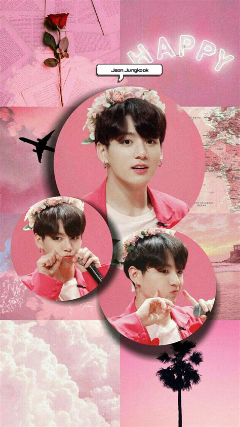 Jungkook Bts Pink Aesthetic Wallpapers Wallpaper Cave