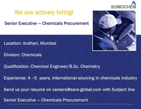 sara on linkedin procurementjobs mumbaijobs chemicalindustry somochem