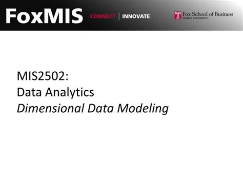 ppt mis2502 data analytics dimensional data modeling powerpoint