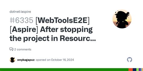 Webtoolse2e Aspire After Stopping The Project In Resources The Icon