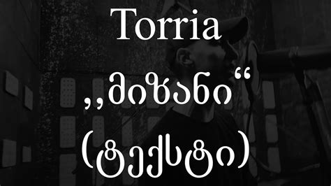 Torria მიზანი ტექსტი Geo Rap Youtube