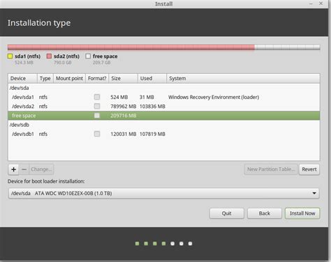 installing linux mint on free space super user