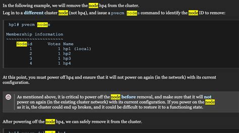 docs for removing a node from cluster is wrong r proxmox