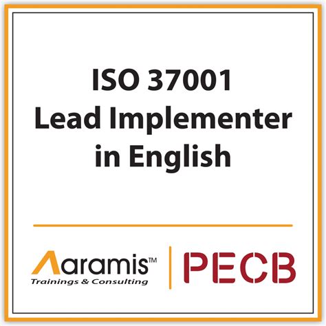 Pecb Iso 37001 Lead Implementer E Learning In English 2 Attempts At Pecb Exam And Course E Book
