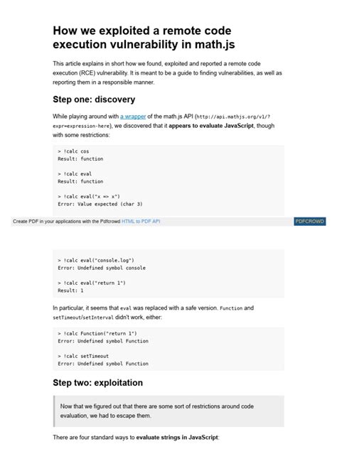 How We Exploited A Remote Code Execution Vulnerability In Math Js