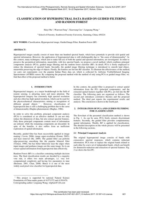 Pdf Classification Of Hyperspectral Data Based On Guided Filtering And Random Forest
