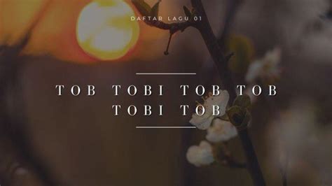 Lirik Lagu Tob Tobi Tob Tob Tobi Tob Yang Viral Di Tiktok Lengkap Maknanya