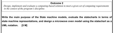 solved outcome 2 design implement and evaluate a
