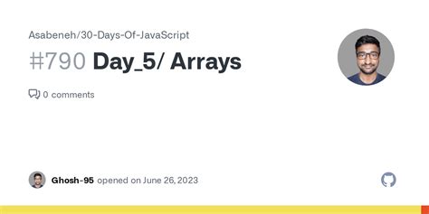 Day5 Arrays · Issue 790 · Asabeneh30 Days Of Javascript · Github