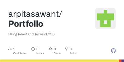 GitHub Arpitasawant Portfolio Using React And Tailwind CSS
