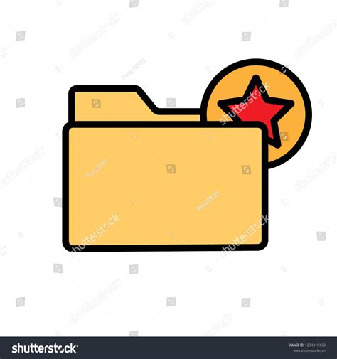 Star File Folder Icon Stock Vector Royalty Free Shutterstock